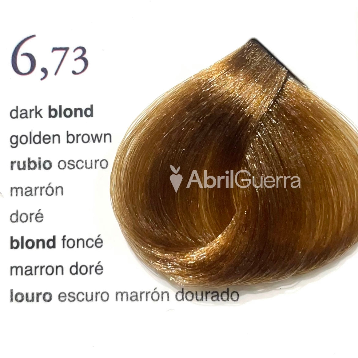 Tinte Salerm Visón 6,73 Rubio Oscuro Marrón Dorado 75ml – Abril Guerra